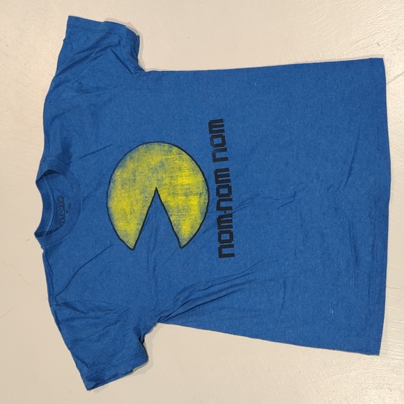 Shirts | Mens Medium Tshirt Blue Pacman Logo | Poshmark